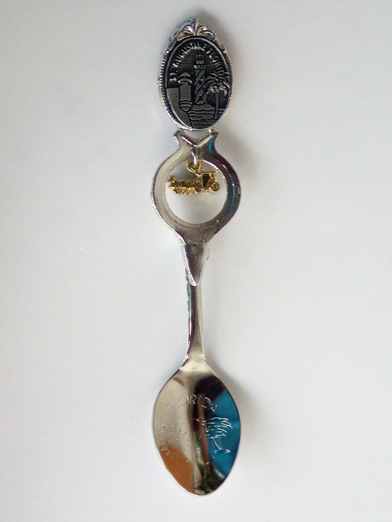 Pewter top-spoon with Horse & Buggy Dangle - Historic Print & Map Co.