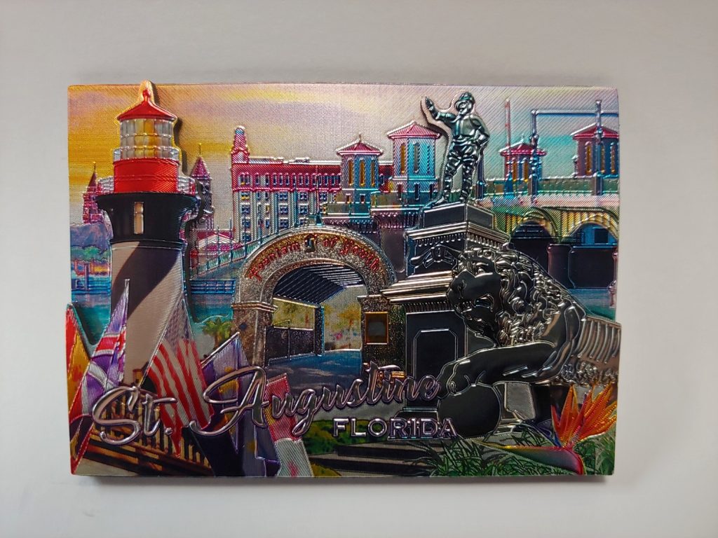 St. Augustine Dual Level Foil Montage Magnet - Historic Print & Map Co.